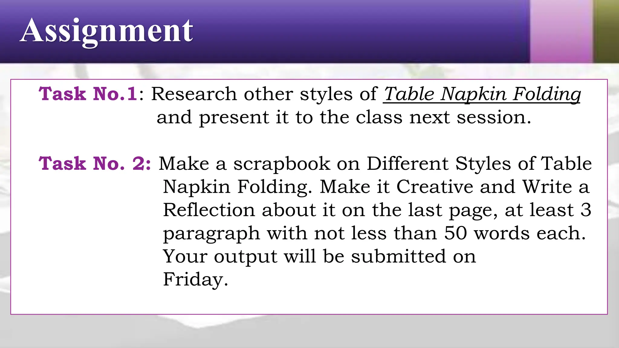 napkin folding ppt for CO.pptx