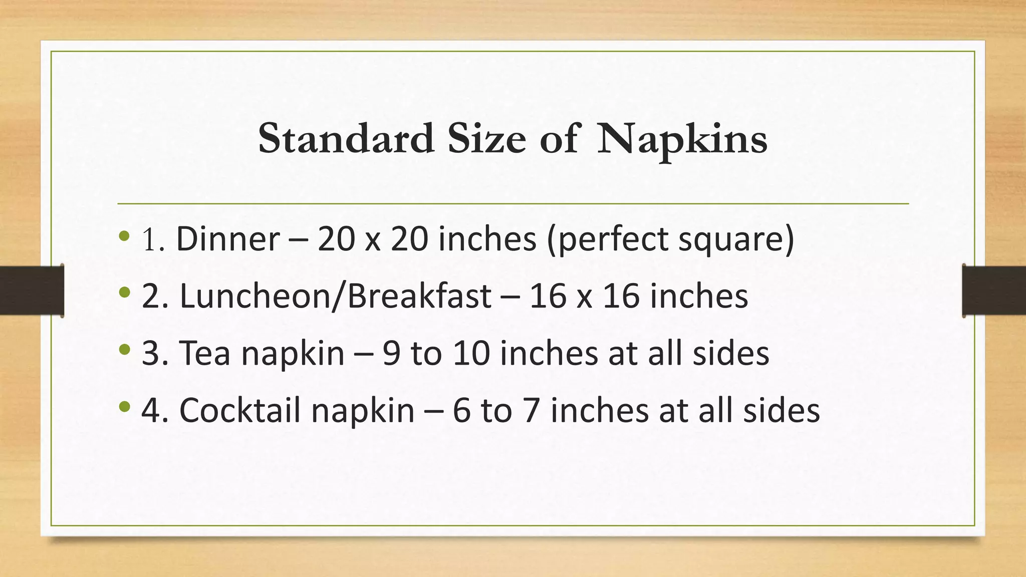 NAPKIN FOLDING STYLES.pptx