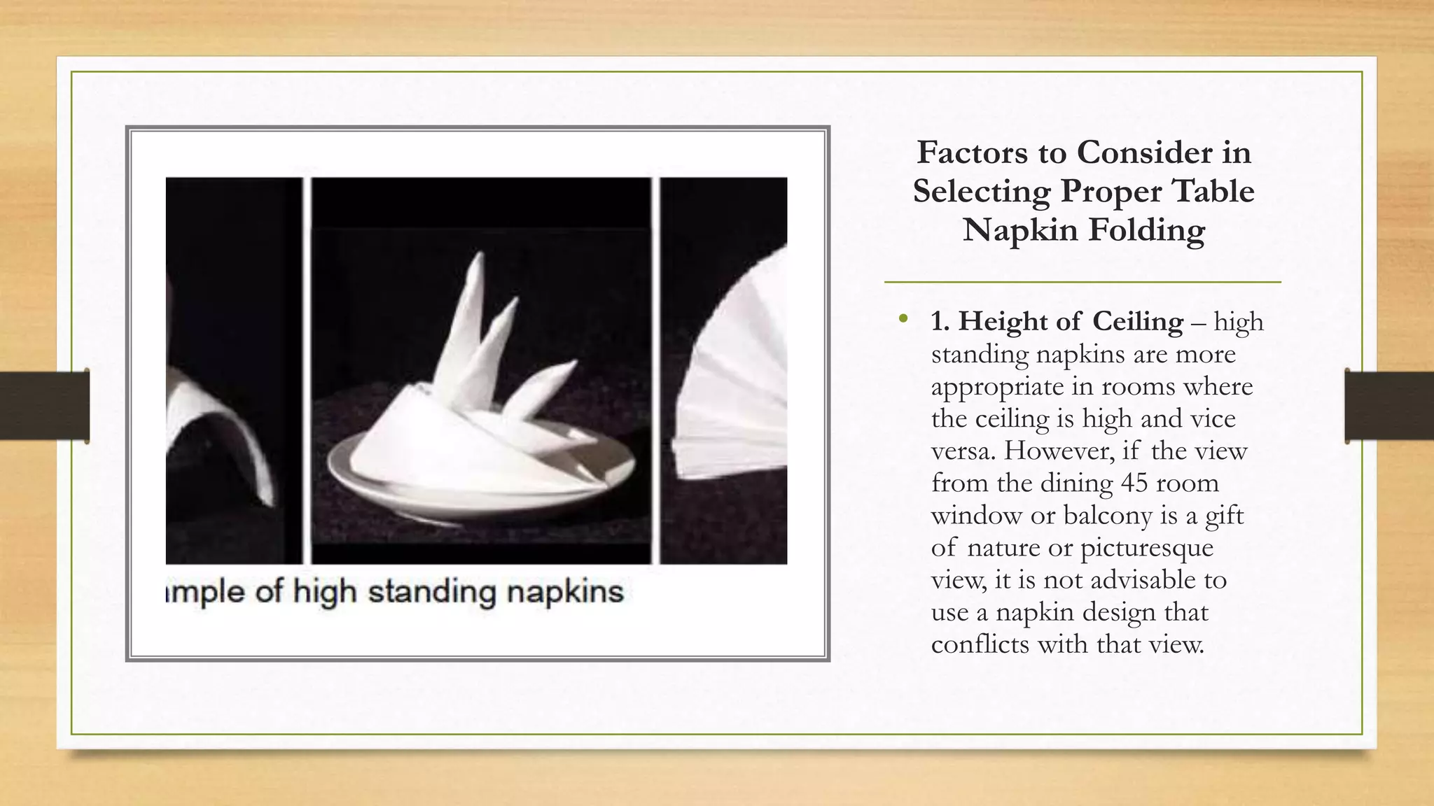 NAPKIN FOLDING STYLES.pptx