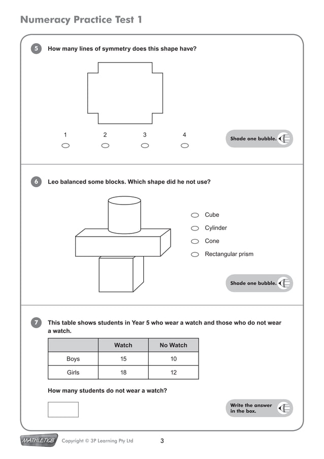 Naplan yr-5-practice-test-1 | PDF