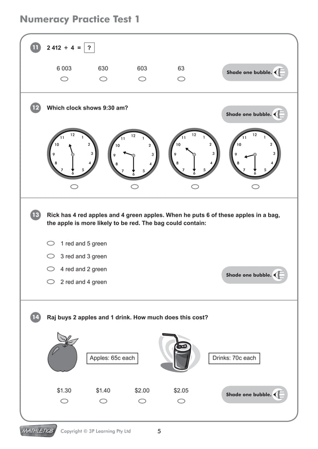 Naplan yr-5-practice-test-1 | PDF