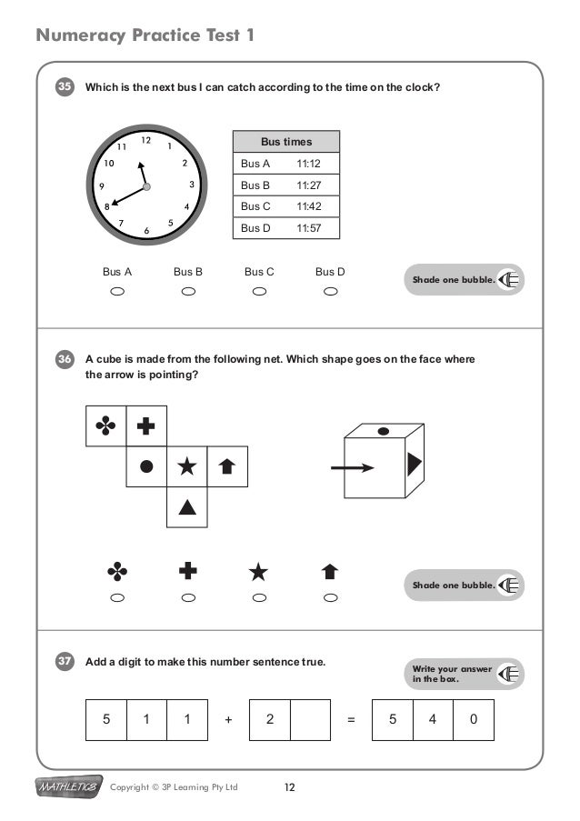 Naplan Yr 5 practice test 1 naplan-yr-5-practice-test-1