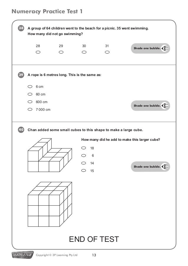 Naplan Yr 5 practice test 1 Naplan Yr 5 practice test 1