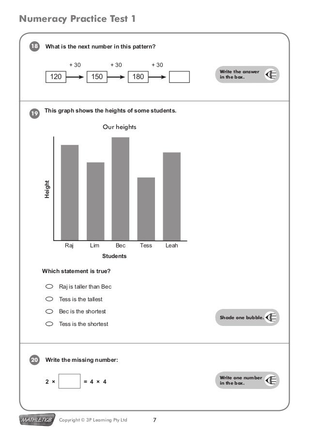 Naplan Yr 5 practice test 1 Naplan Yr 5 practice test 1