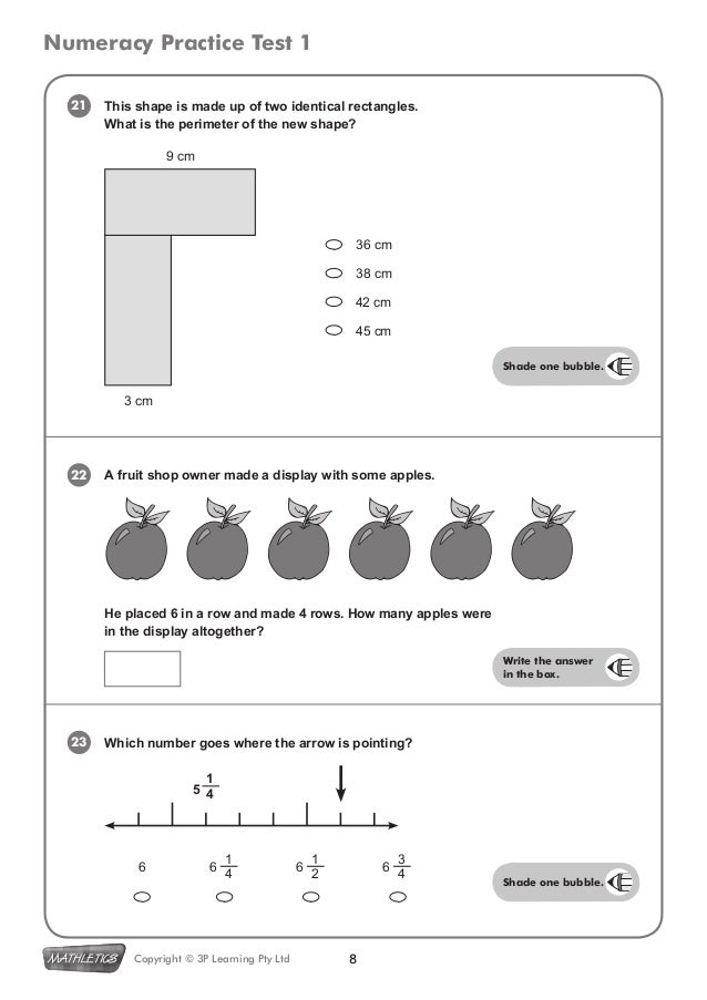 Naplan Yr 5 practice test 1 Naplan Yr 5 practice test 1