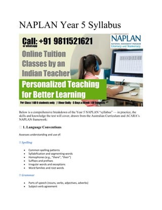 NAPLAN Test Year 5 Syllabus Australia .pdf