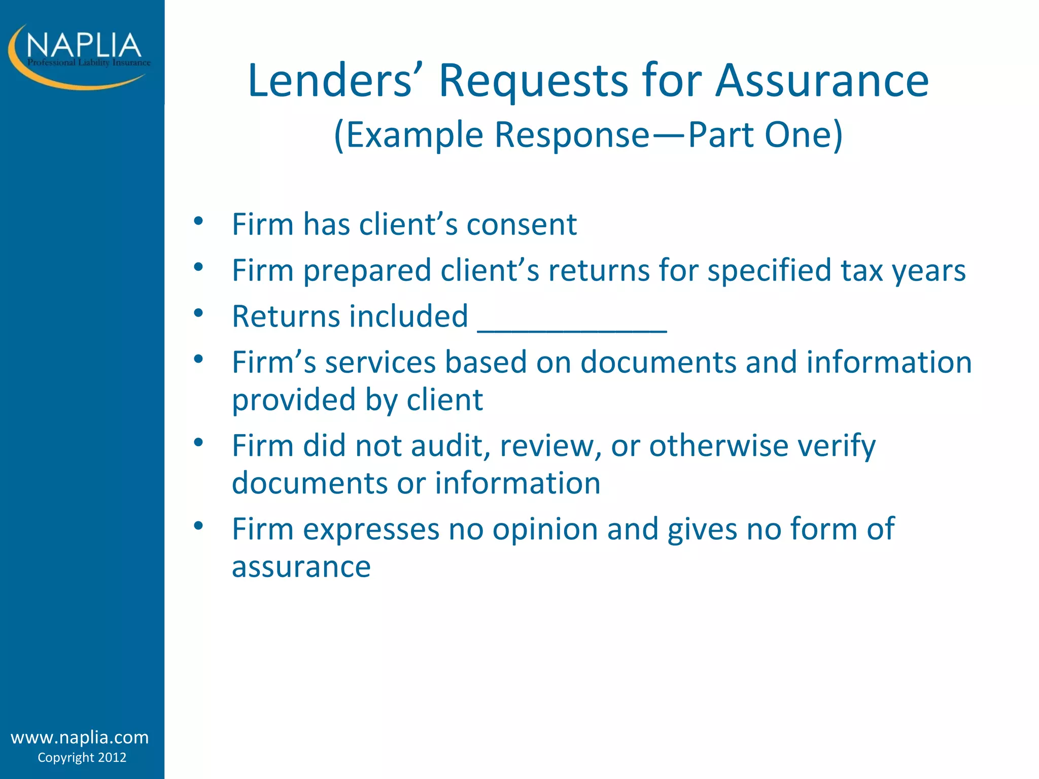 NAPLIA Risk Management Presentation 2014 | PPT