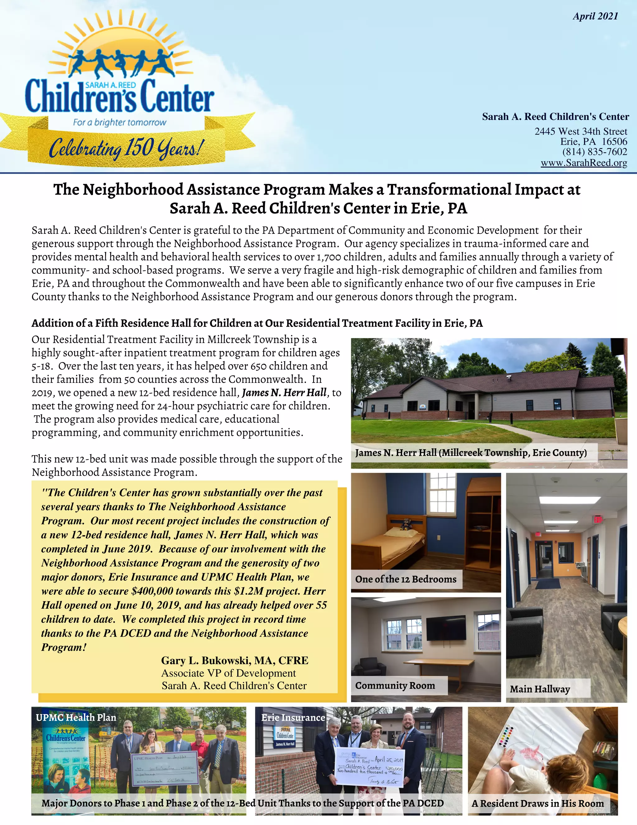 Neighborhood Assistance Program Makes a Transformational Impact @ Sarah ...