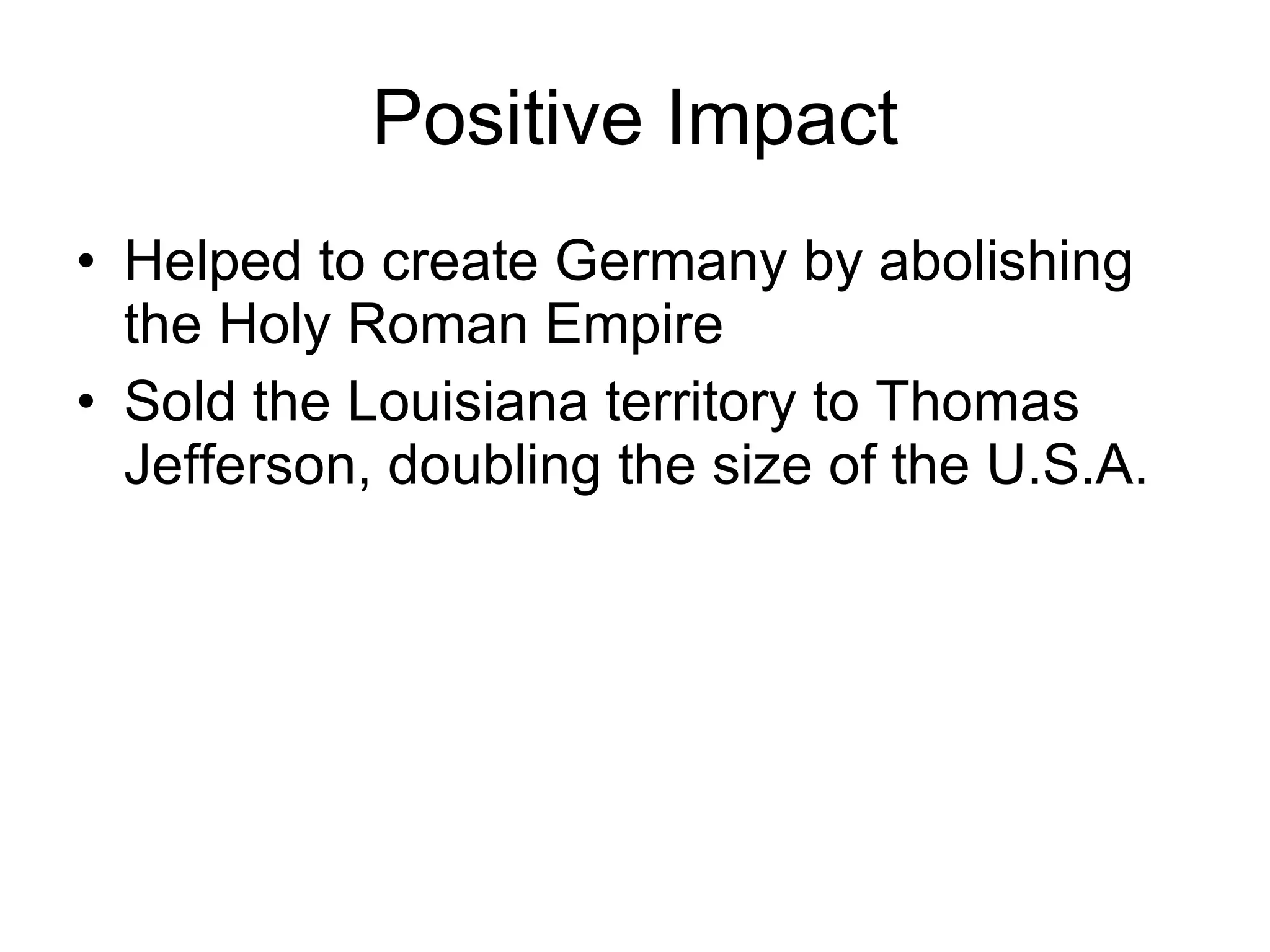 Napoleon Bonaparte’s Legacy | PPT