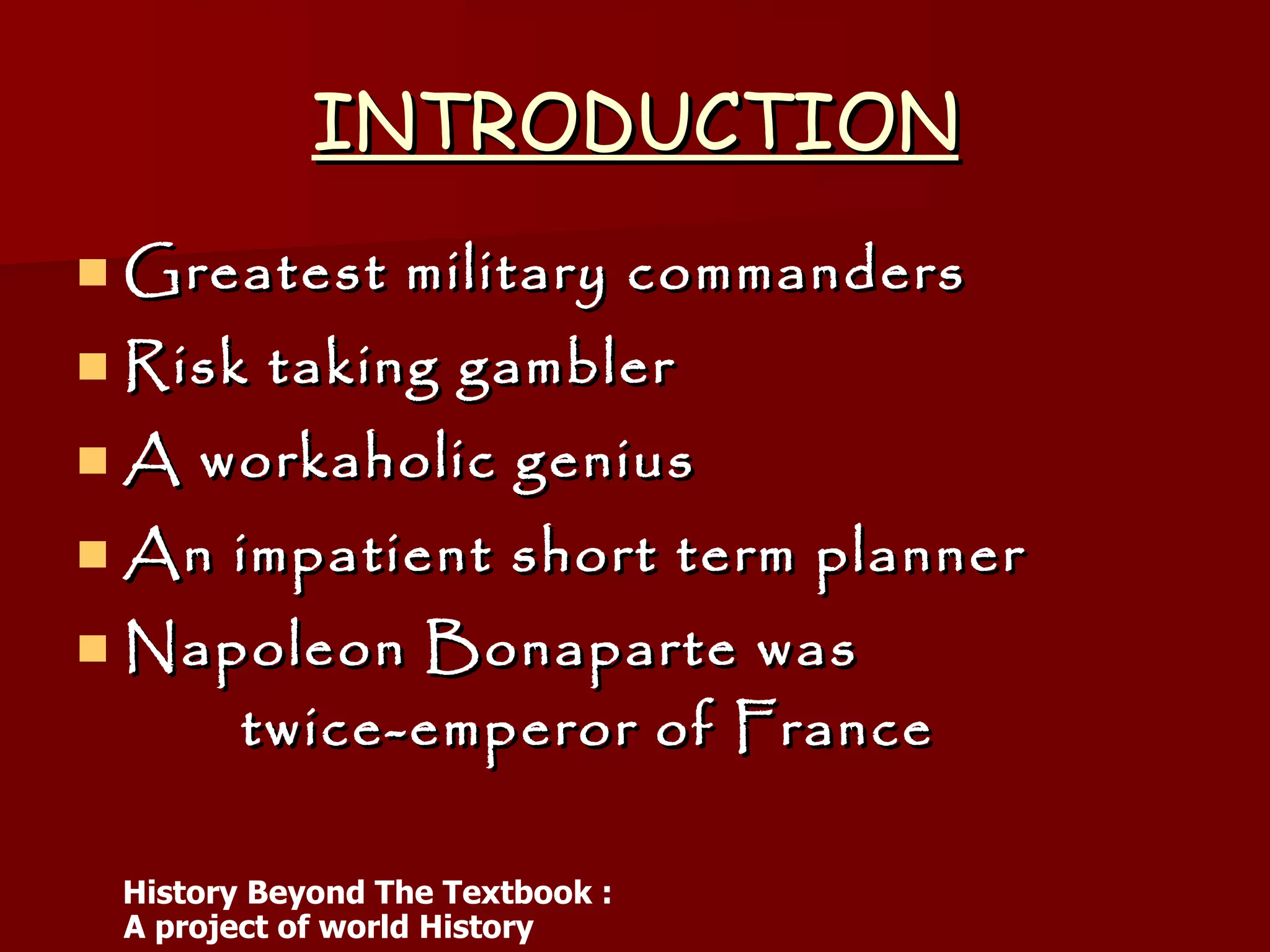 Napoleon bonaparte | PPT
