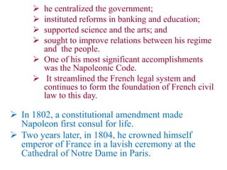 Napoleon bonaparte (1769 1821) | PPT