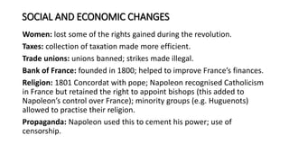 CAMBRIDGE AS HISTORY: FRANCE REVOLUTION MODULE. NAPOLEON DOMESTIC AIMS ...