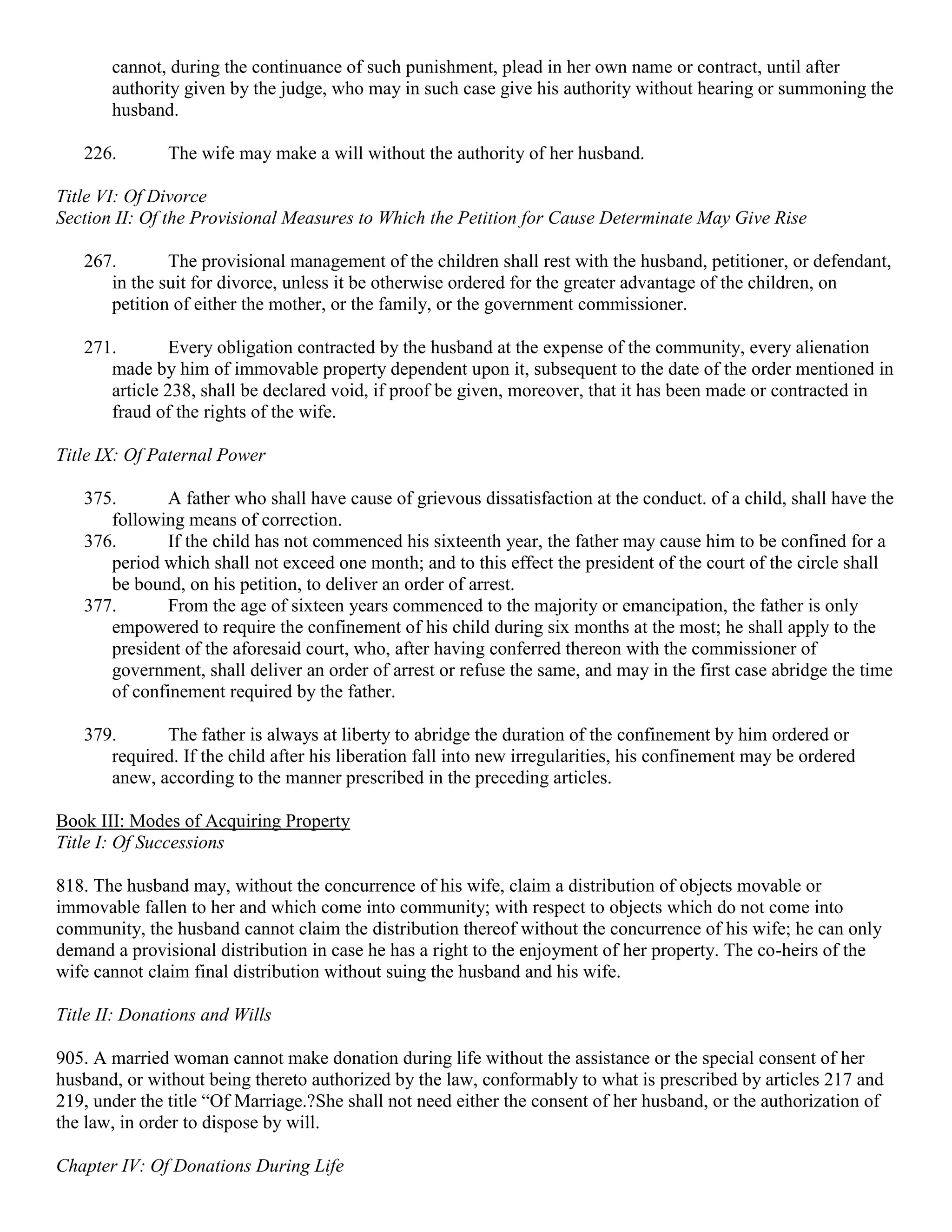 Napoleonic code excerpt | DOCX