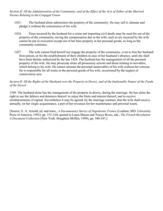 Napoleonic code excerpt | PDF