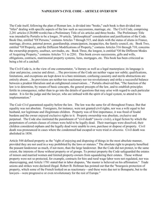 Napoleonic code excerpt | DOCX