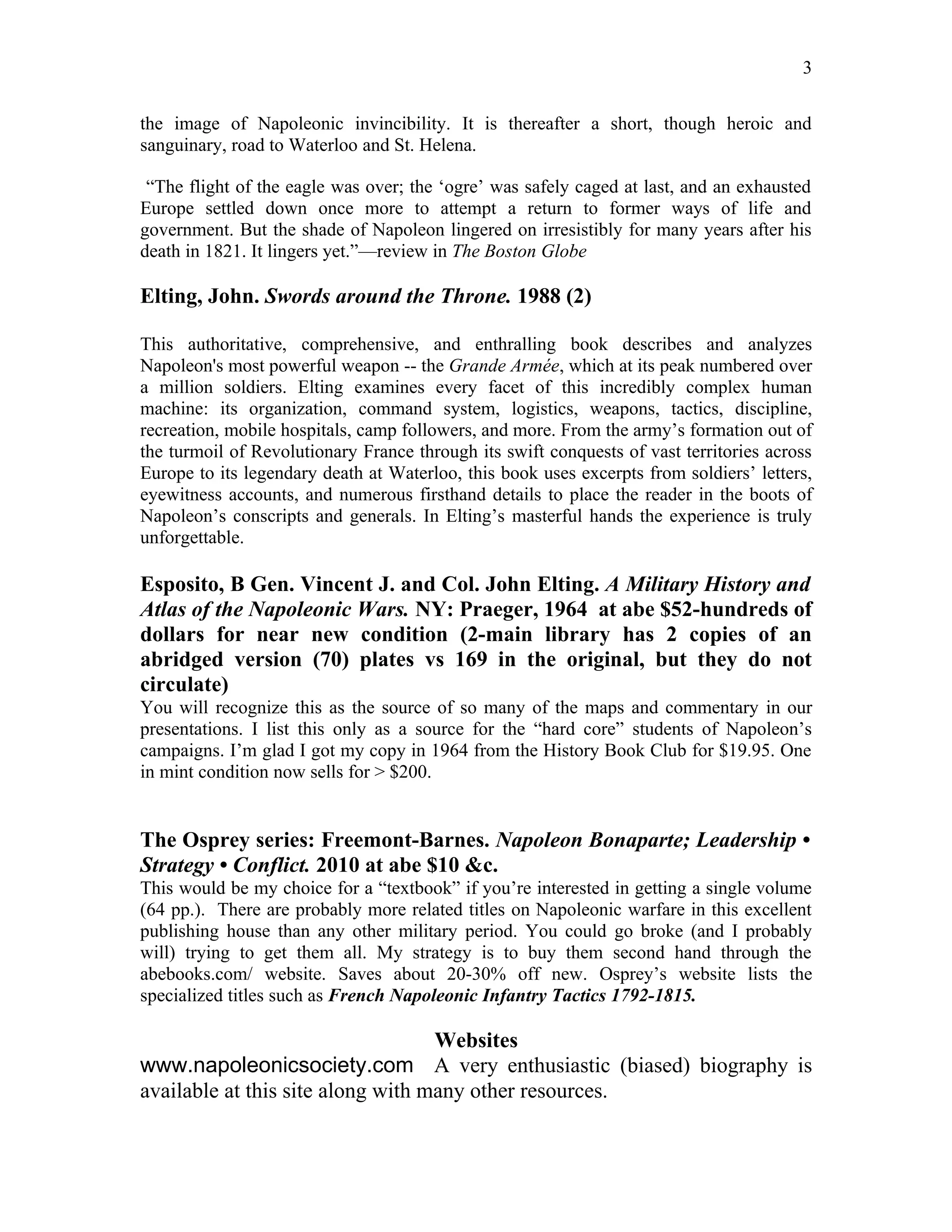 Napoleon part 2 readings and viewings | PDF