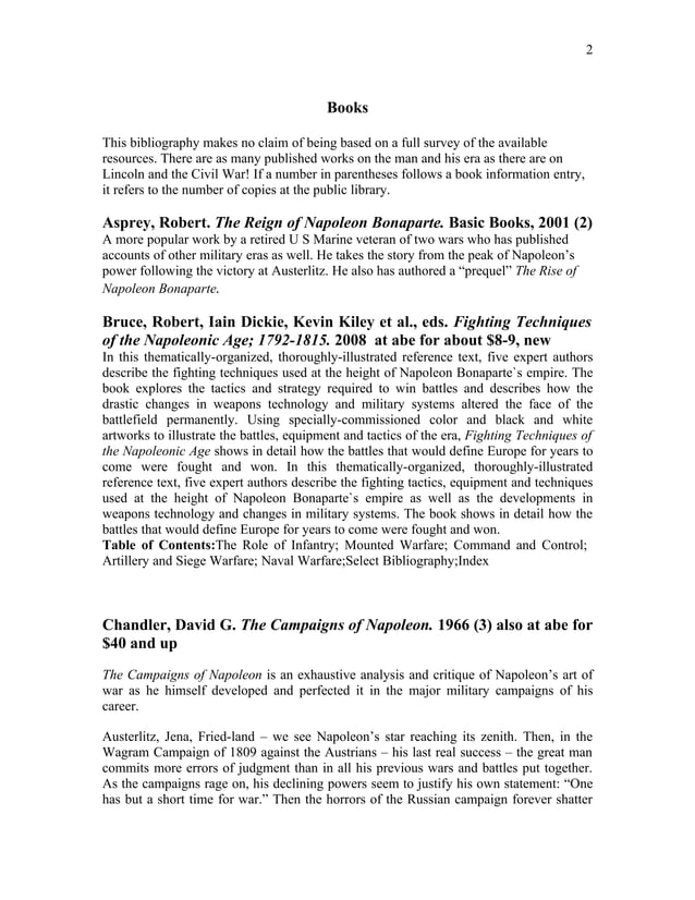 Napoleon part 2 readings and viewings | PDF