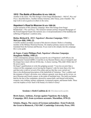 Napoleon part 2 readings and viewings | PDF
