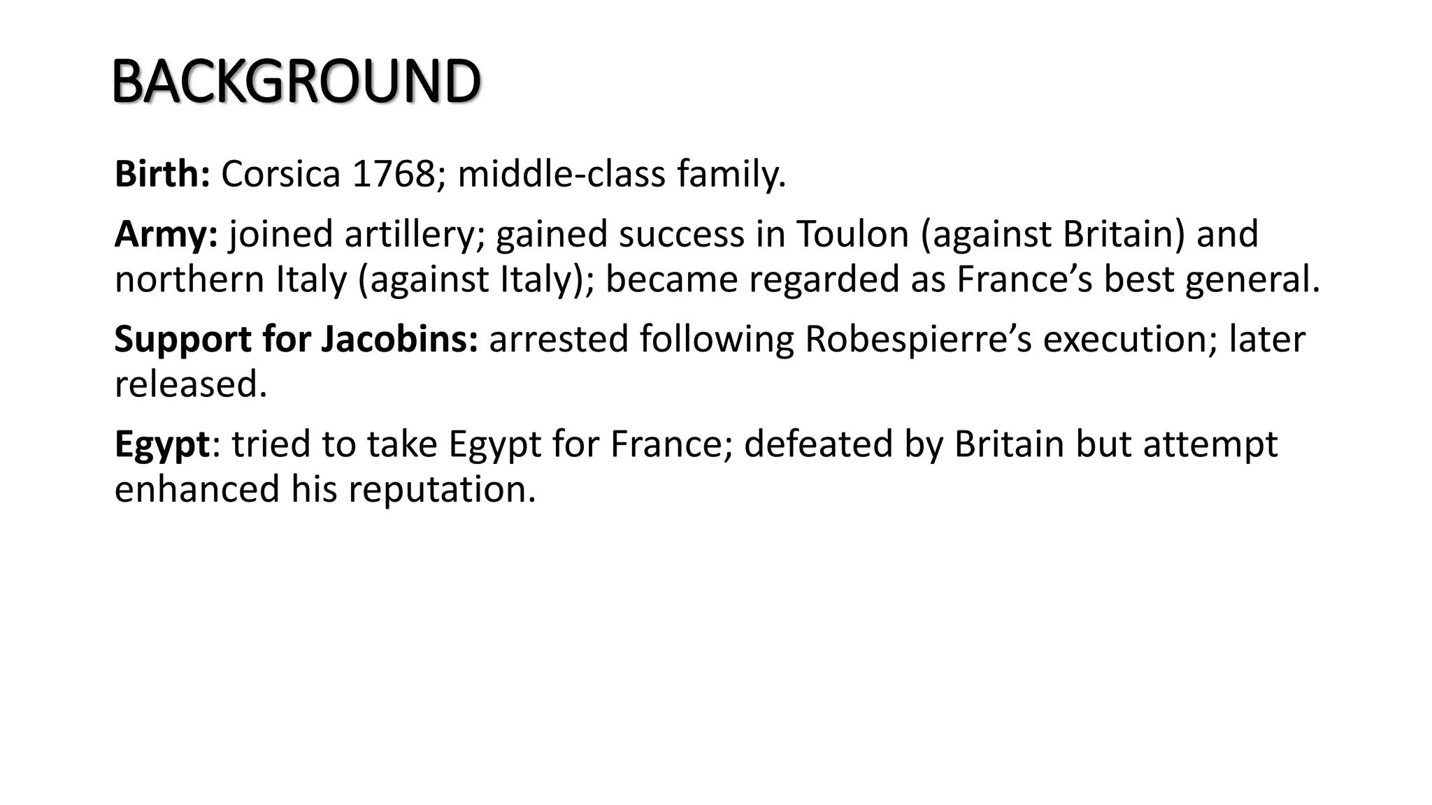 CAMBRIDGE AS HISTORY: FRANCE REVOLUTION MODULE. NAPOLEON BONAPARTE RISE ...