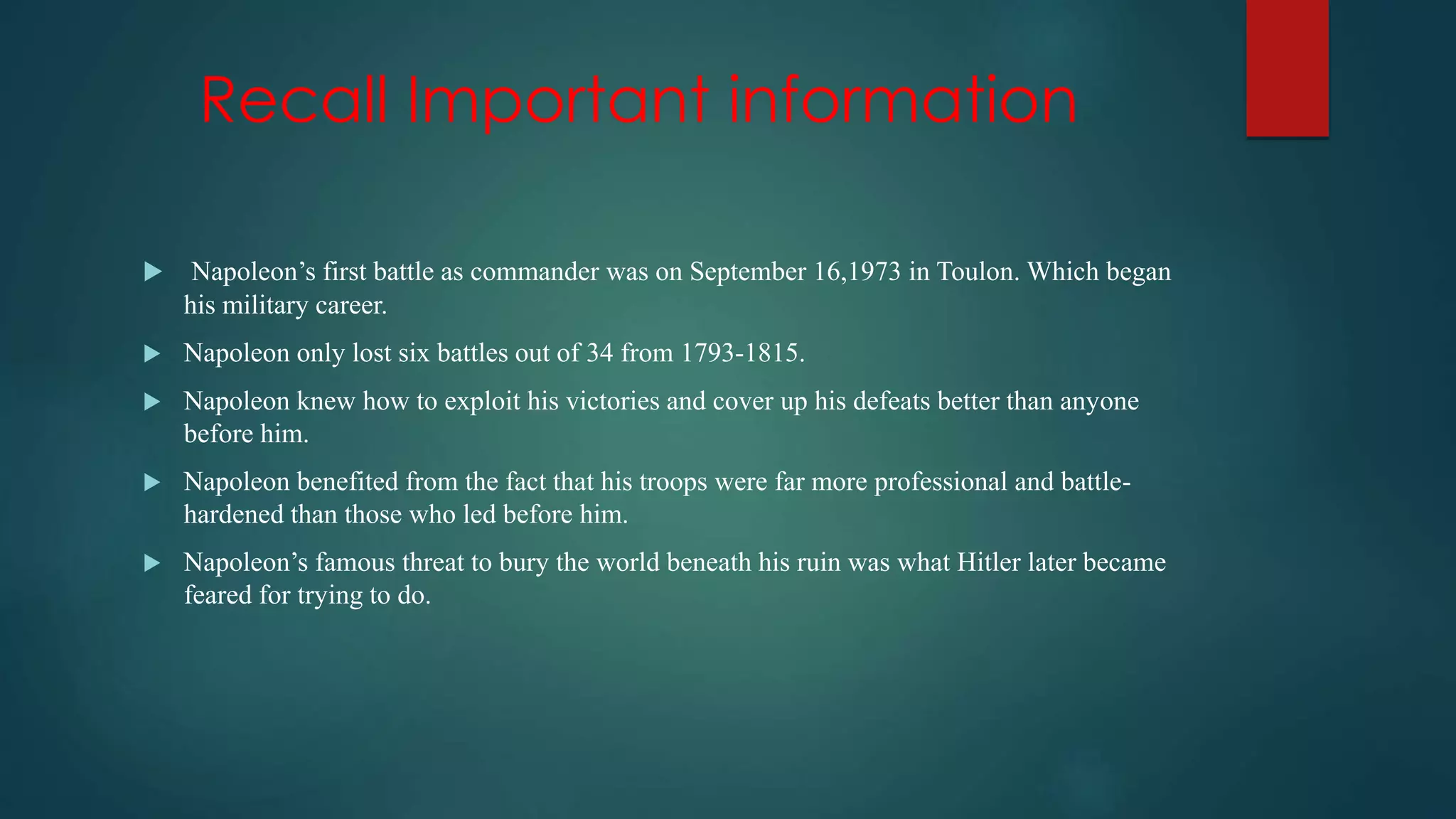 Napoleon’s battle tactics history pp | PPTX