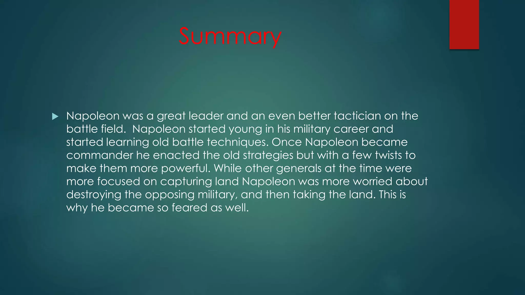 Napoleon’s battle tactics history pp | PPTX