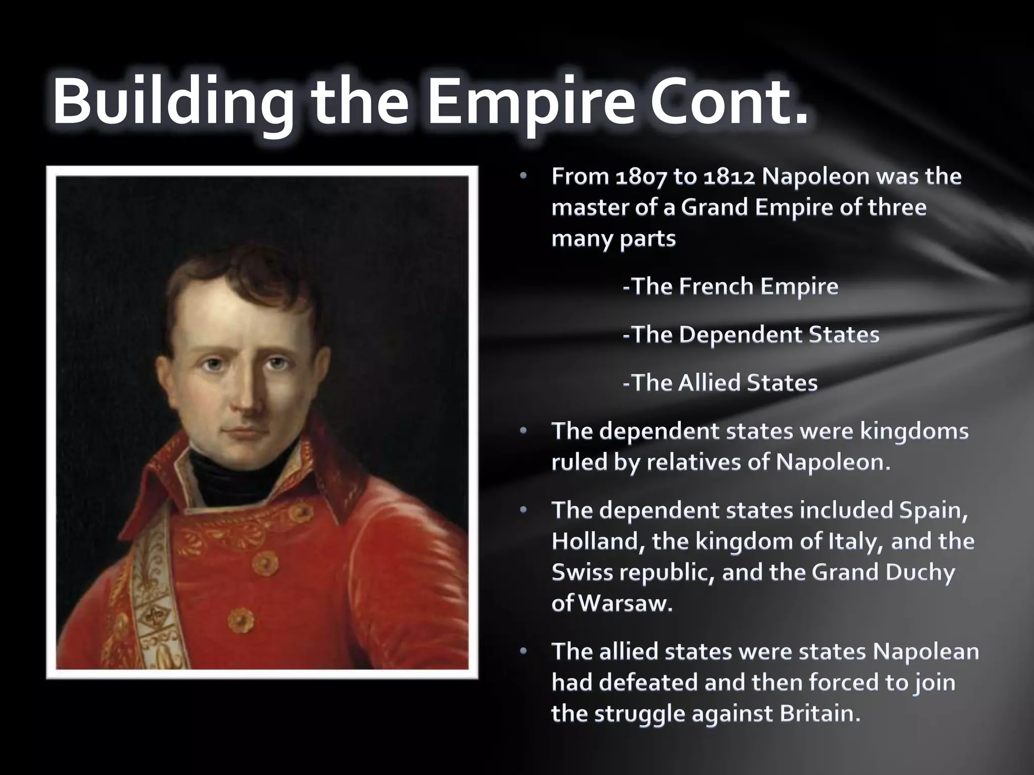 Napoleons empire | PPTX | Death, Injury, or Military Conflict ...