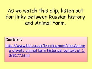 Russian Revolution Timeline Animal Farm