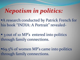 Nepotism in india | PPT