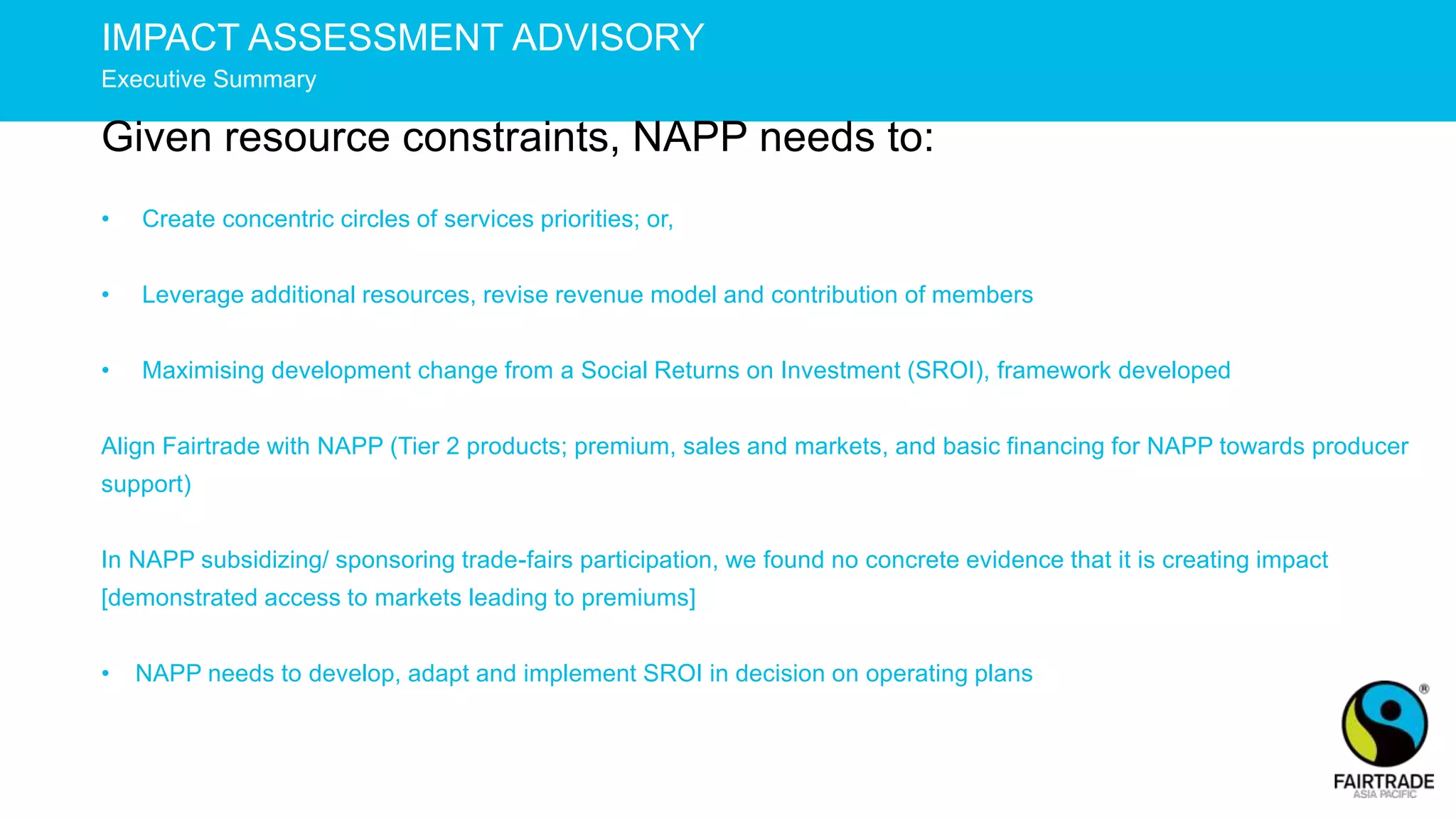 Fairtrade NAPP Impact Assessment 2015 | PPTX