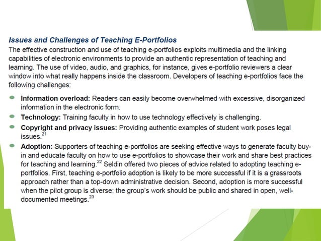 Developing an ePortfolio | PDF