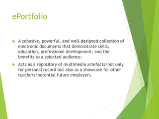 Developing an ePortfolio | PDF