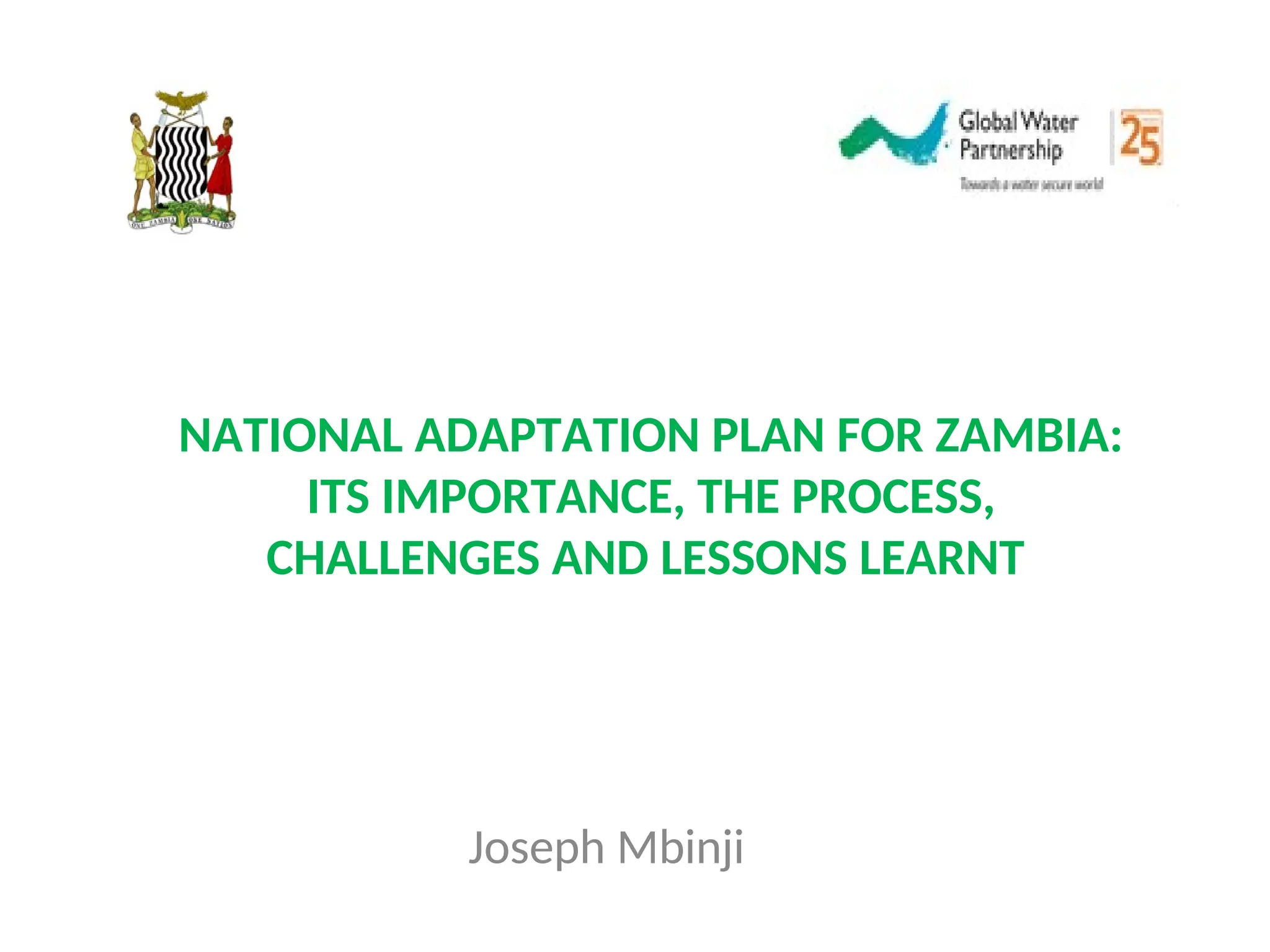National Adaptation Plan for Zambia: Its Importance, The Process ...
