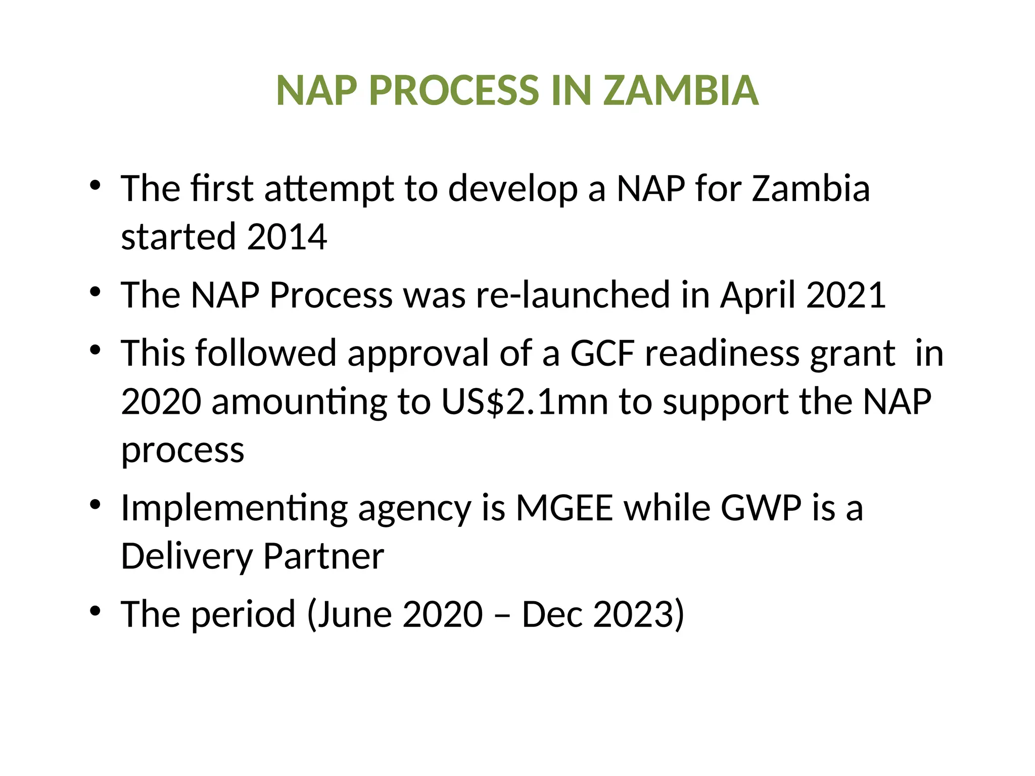 National Adaptation Plan for Zambia: Its Importance, The Process ...