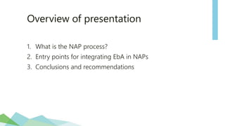 National adaptation planning (NAP) processes and EbA | PPT