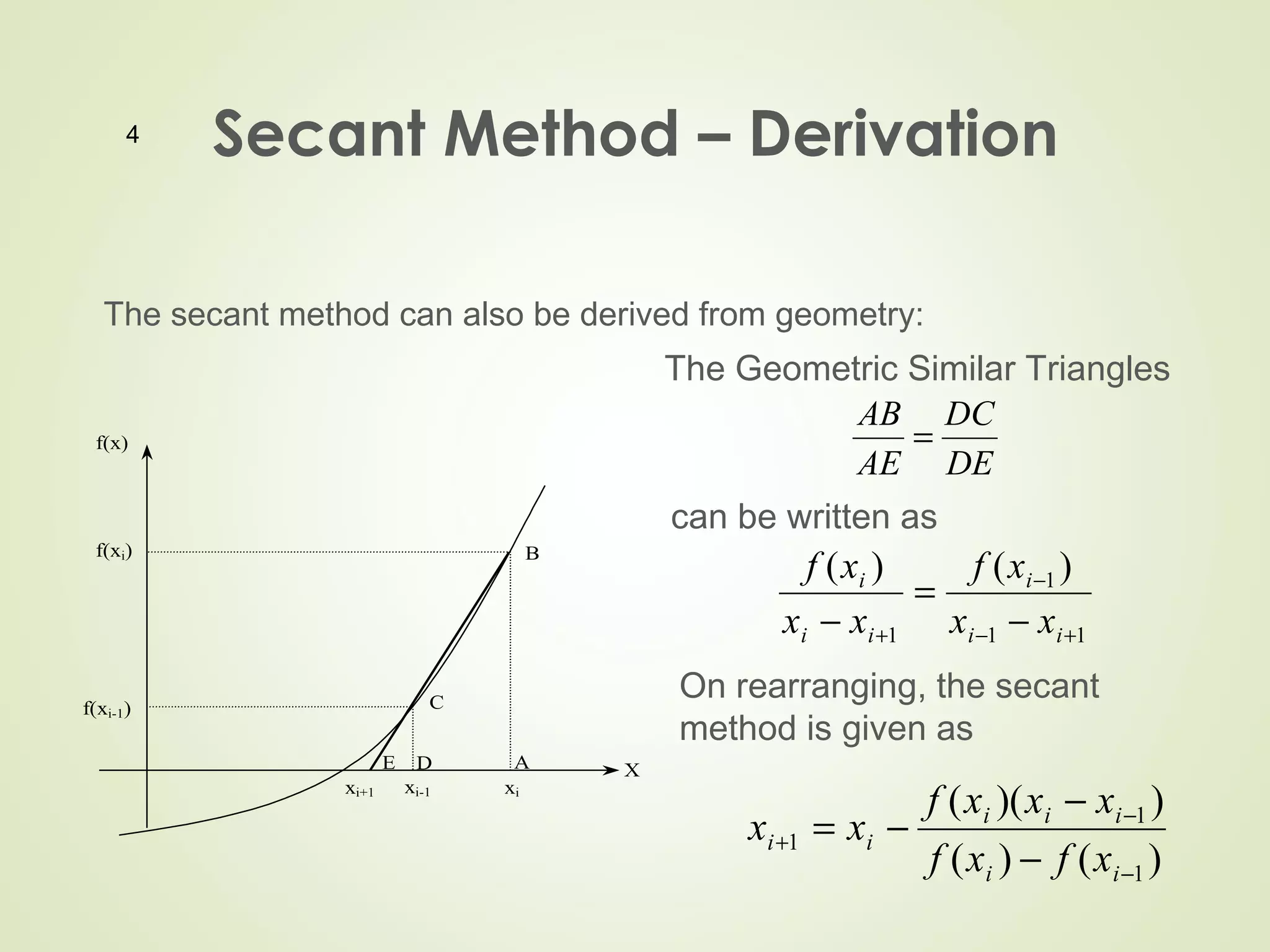 Secant Method | PPT