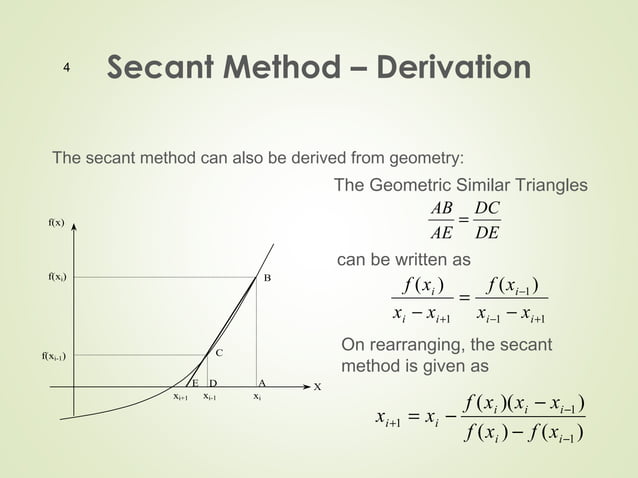 Secant Method | PPT
