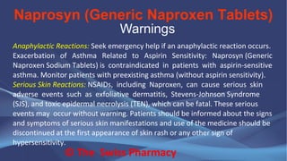 Naprosyn (Generic Naproxen Sodium Tablets) | PDF