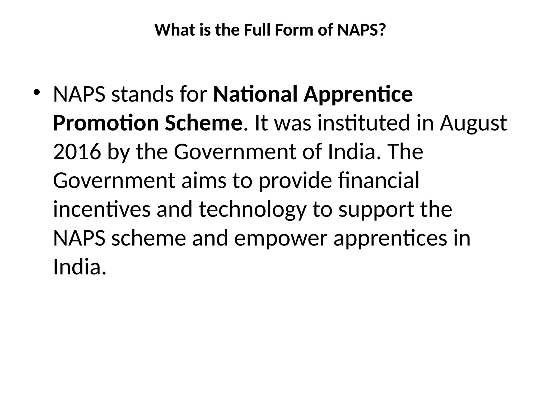 NAPS_ Benefits & process of NAPS scheme by Gov of India | PPTX