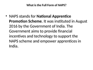 NAPS_ Benefits & process of NAPS scheme by Gov of India | PPTX