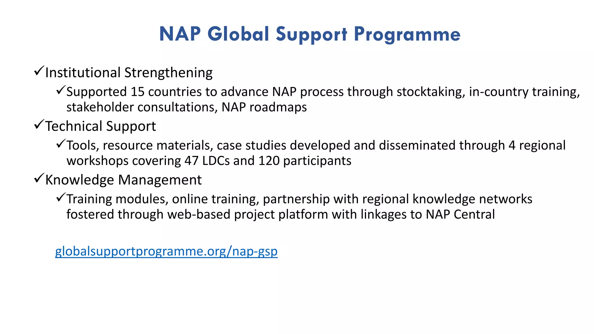 UNEP LDCF projects and NAPs | PDF