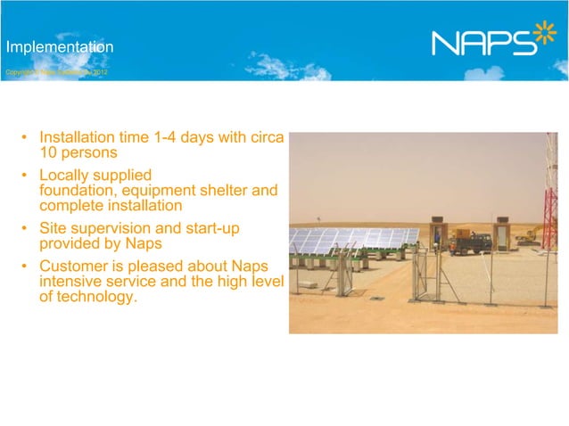 Naps Solar Systems: Libya pipeline electrification | PPT