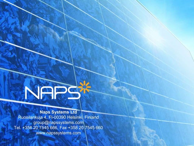Naps Solar Systems: Libya pipeline electrification | PPT