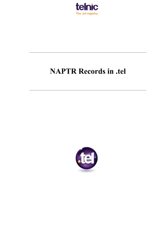 NAPTR Records in .tel