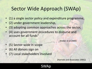 [NAP Workshop] Sector Wide Approach (SWAp) | PPT