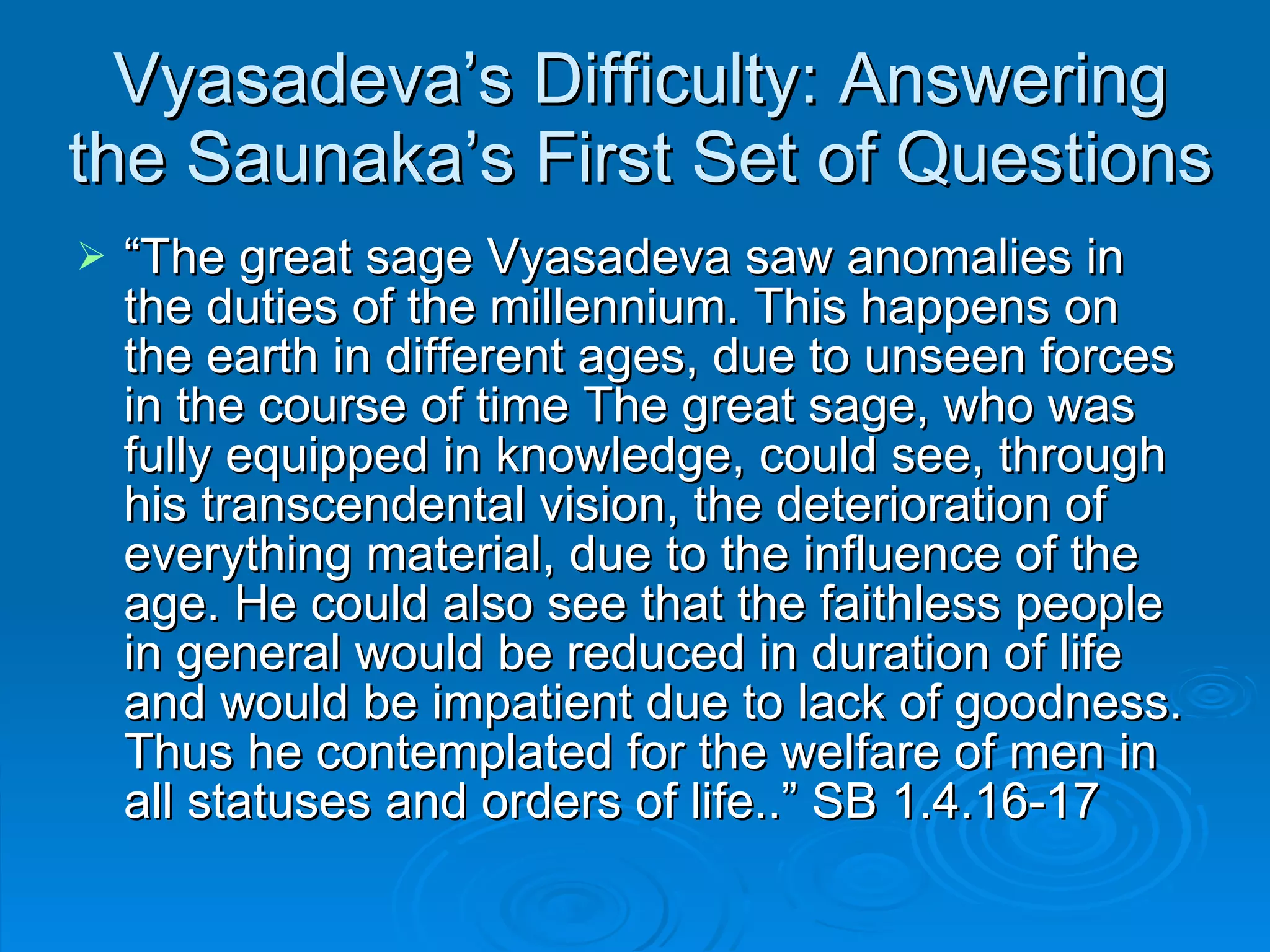 Narada Muni Instructs Vyasadeva | PPT