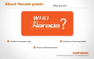 Narada power solutions | PDF | Power and Energy Industry | Industries