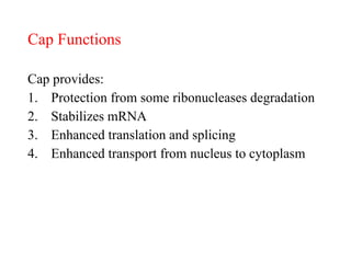post transcriptional modifications | PPTX
