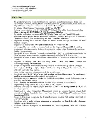 Narasimha reddy telluri | PDF