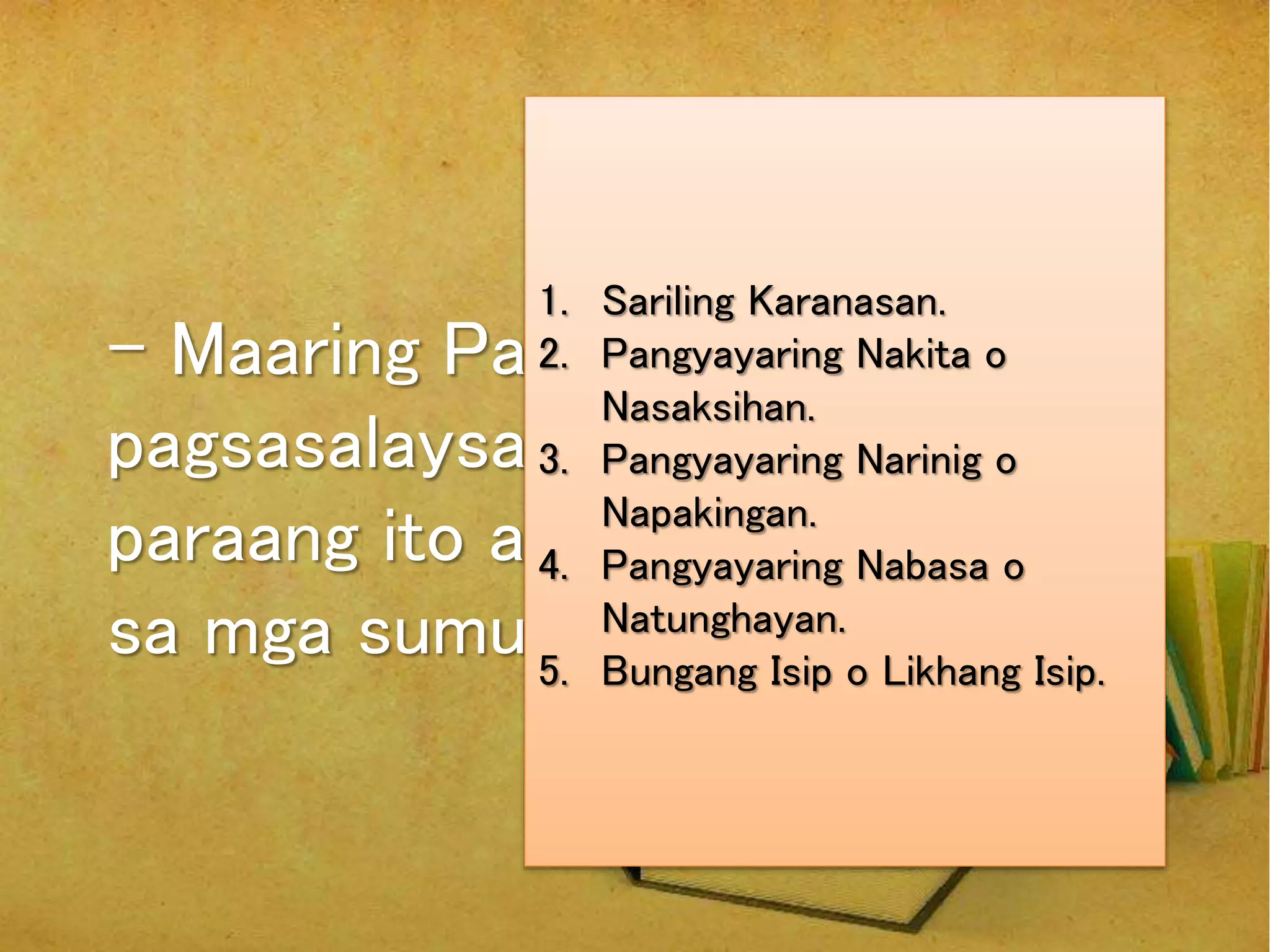 Naratibong ulat | PPTX