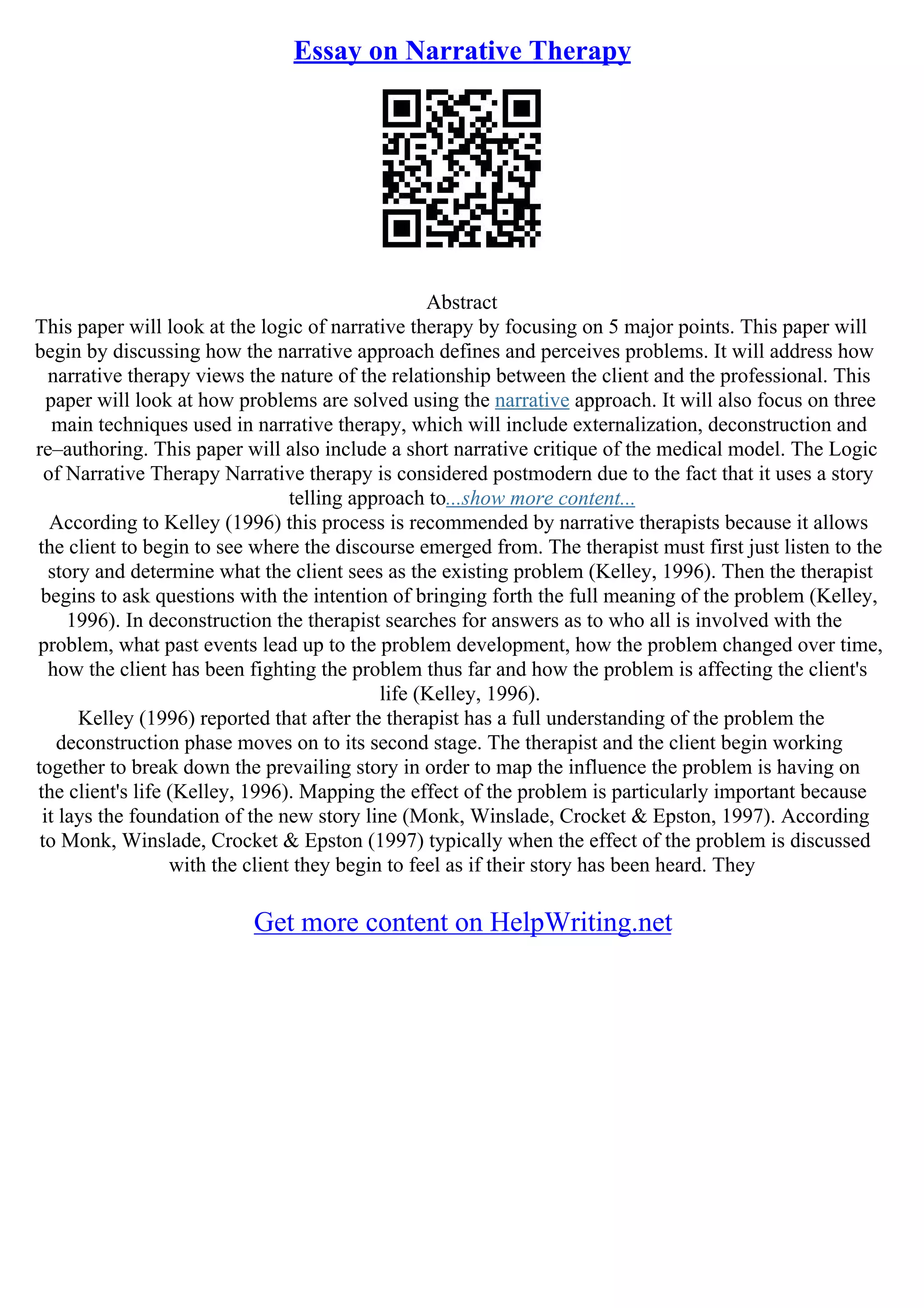 Narative Essay Example | PDF